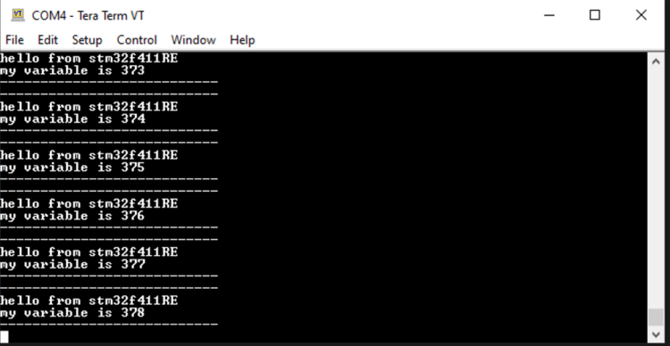 Working with STM32 and UART part 2: Sending strings and variable polling mode – EmbeddedExpertIO