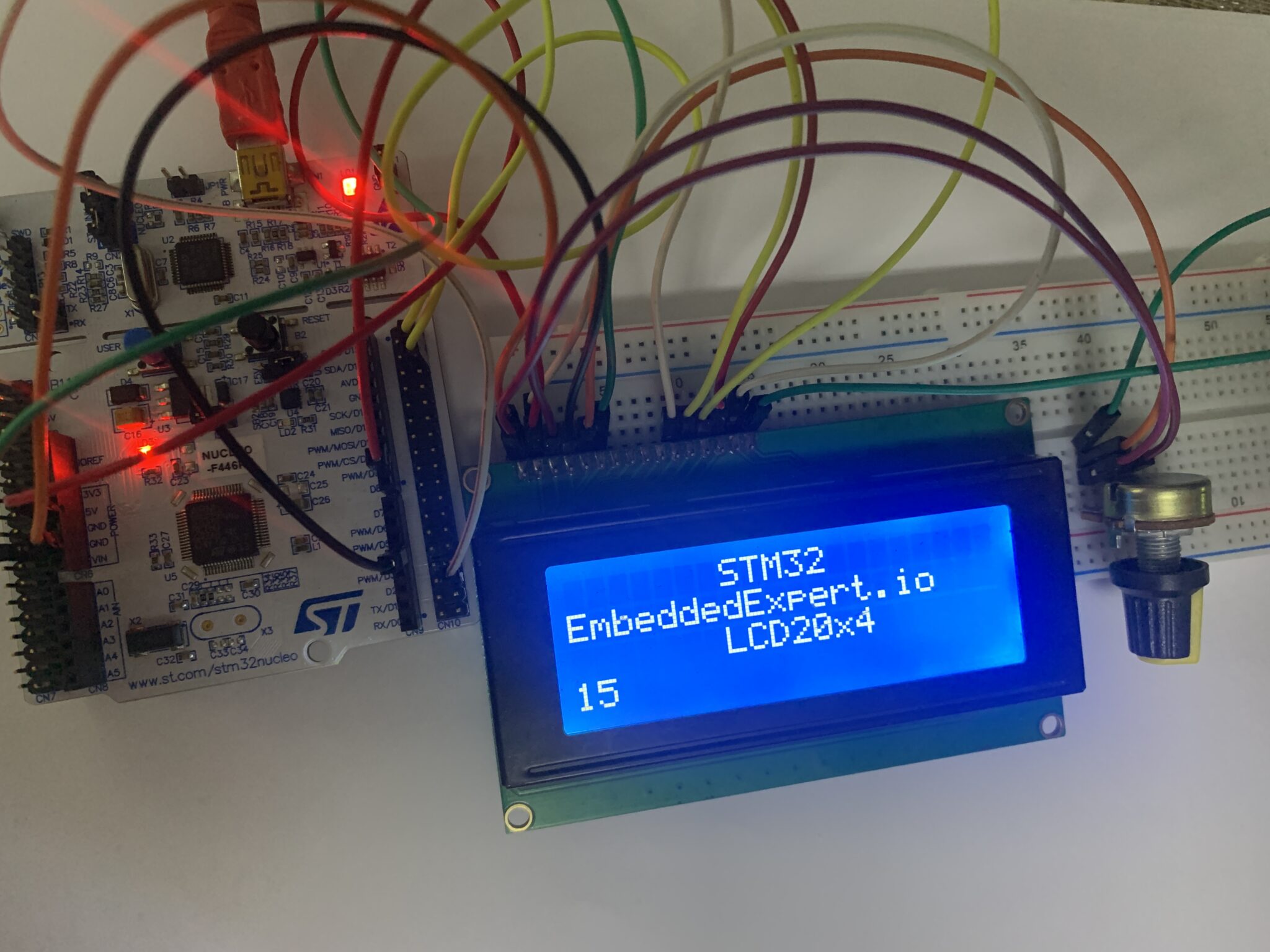 Working with STM32 and Liquid Crystal display: 4-bit mode – EmbeddedExpertIO