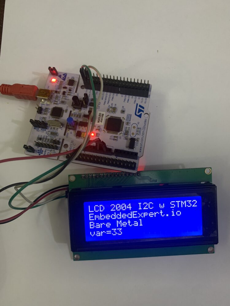 Working with STM32 and Liquid Crystal display: I2C mode – EmbeddedExpertIO
