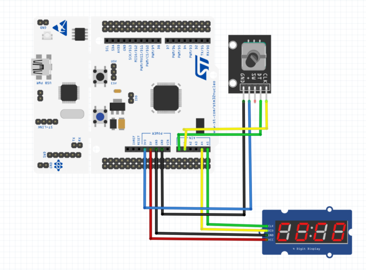 Working with STM32 and Displays: TM1637 4-digit 7-segment LED display ...