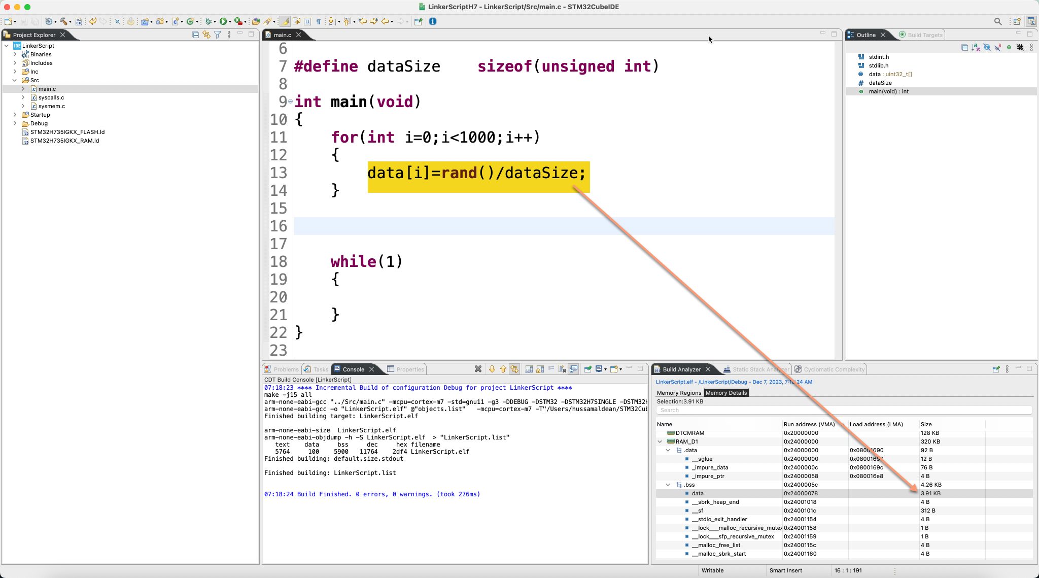 Linker Script: Change the Variable Memory Location – EmbeddedExpertIO