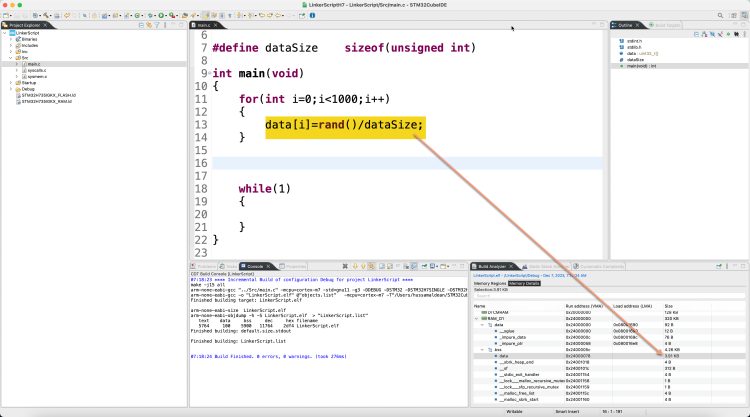 Linker Script: Change the Variable Memory Location – EmbeddedExpertIO