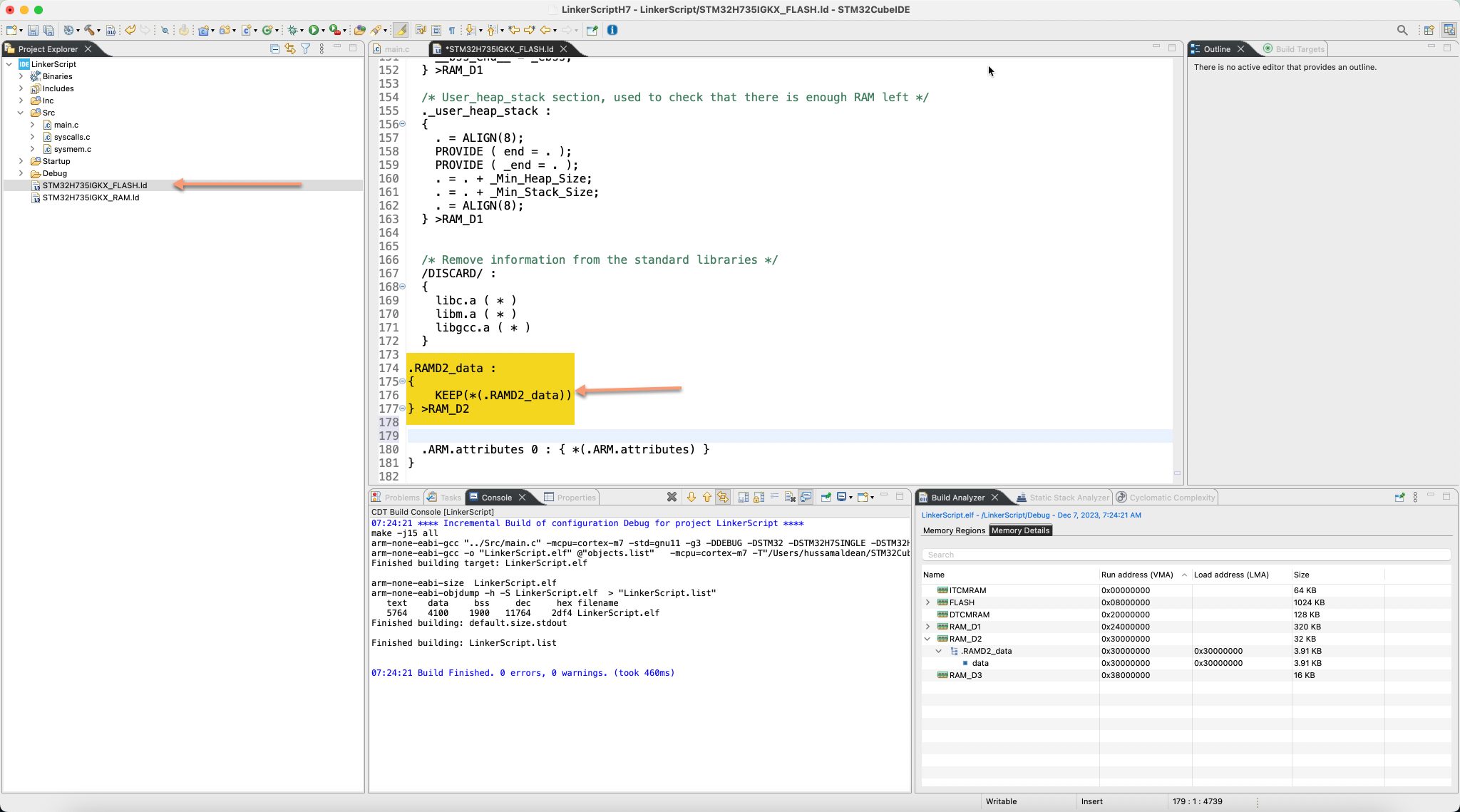 Linker Script: Change the Variable Memory Location – EmbeddedExpertIO