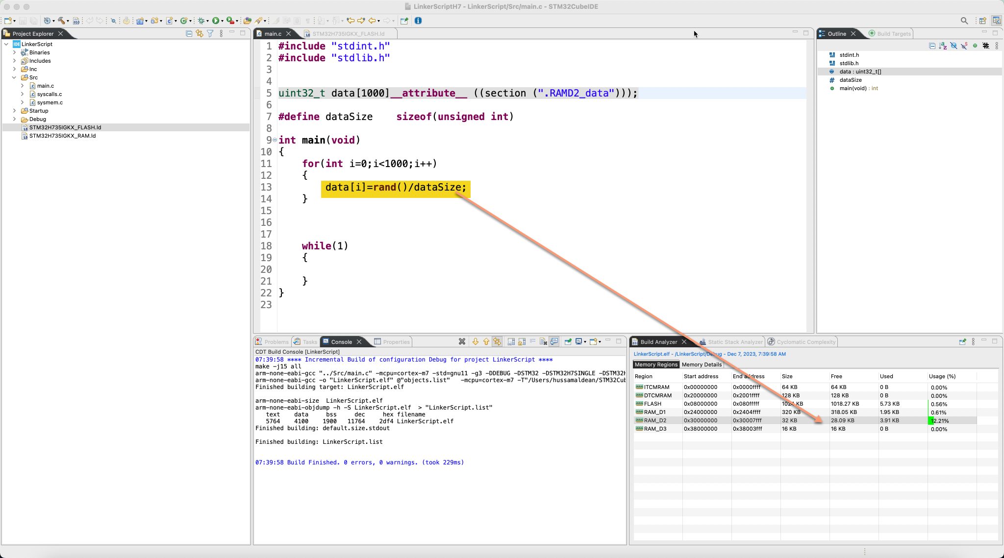 Linker Script: Change the Variable Memory Location – EmbeddedExpertIO