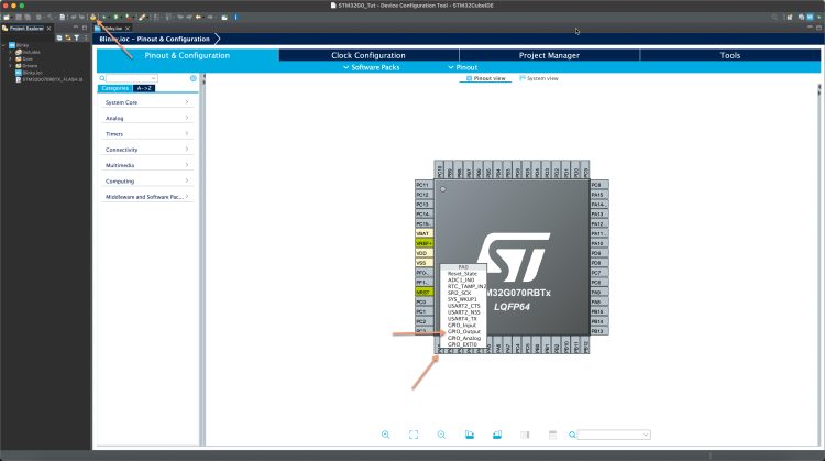 Getting Started with STM32G0 and STM32CubeIDE: Blinking LED – EmbeddedExpertIO