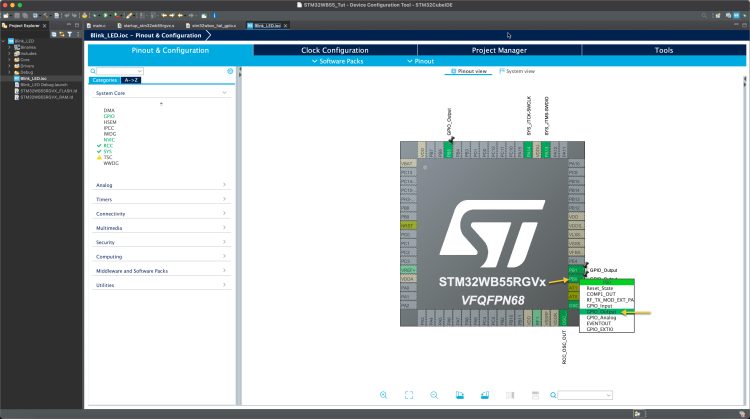 Getting Started with STM32WB55: LED Control using BLE – EmbeddedExpertIO
