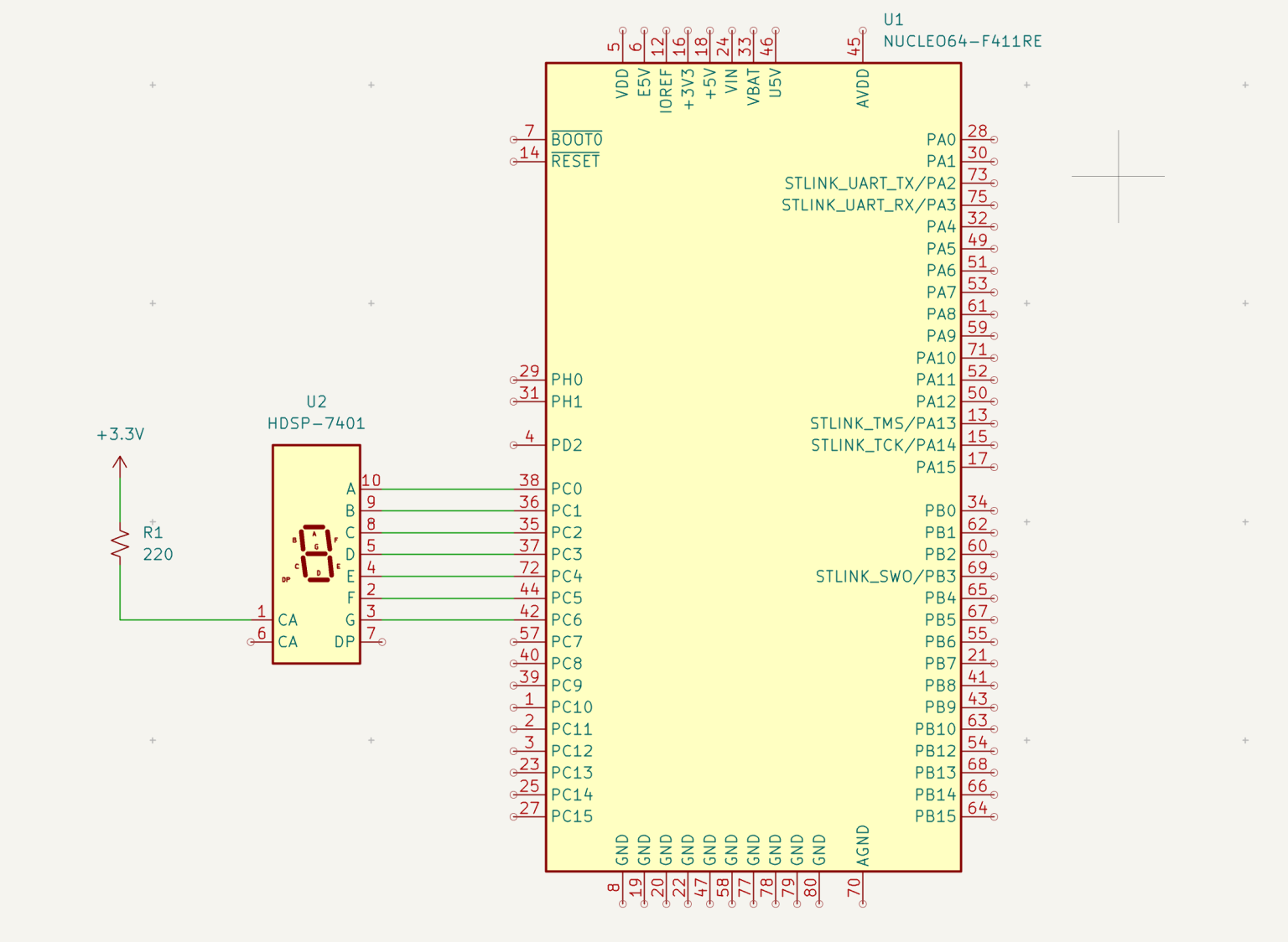 Working with STM32 and Displays: 1-digit 7-segment display ...