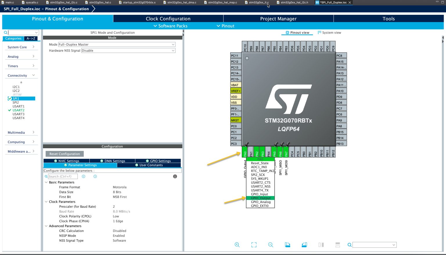 Getting Started With Stm32g0 And Stm32cubeide Spi Tx Dma Embeddedexpertio