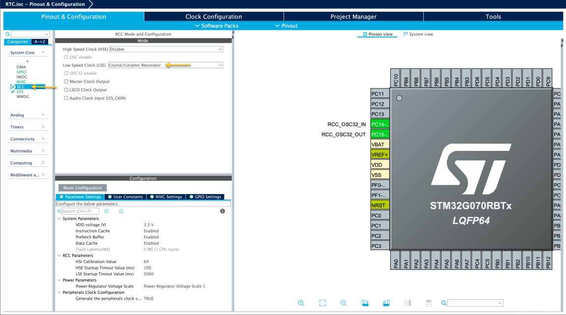 Getting Started with STM32G0 and STM32CubeIDE : Internal RTC – EmbeddedExpertIO