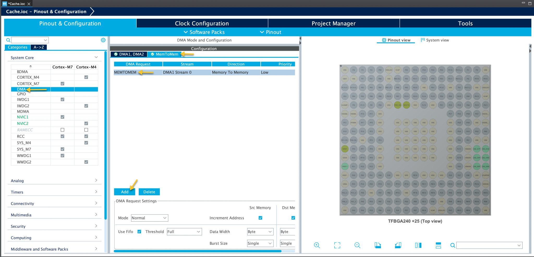 Cache in ARM Cortex M7: MPU Configuration – EmbeddedExpertIO