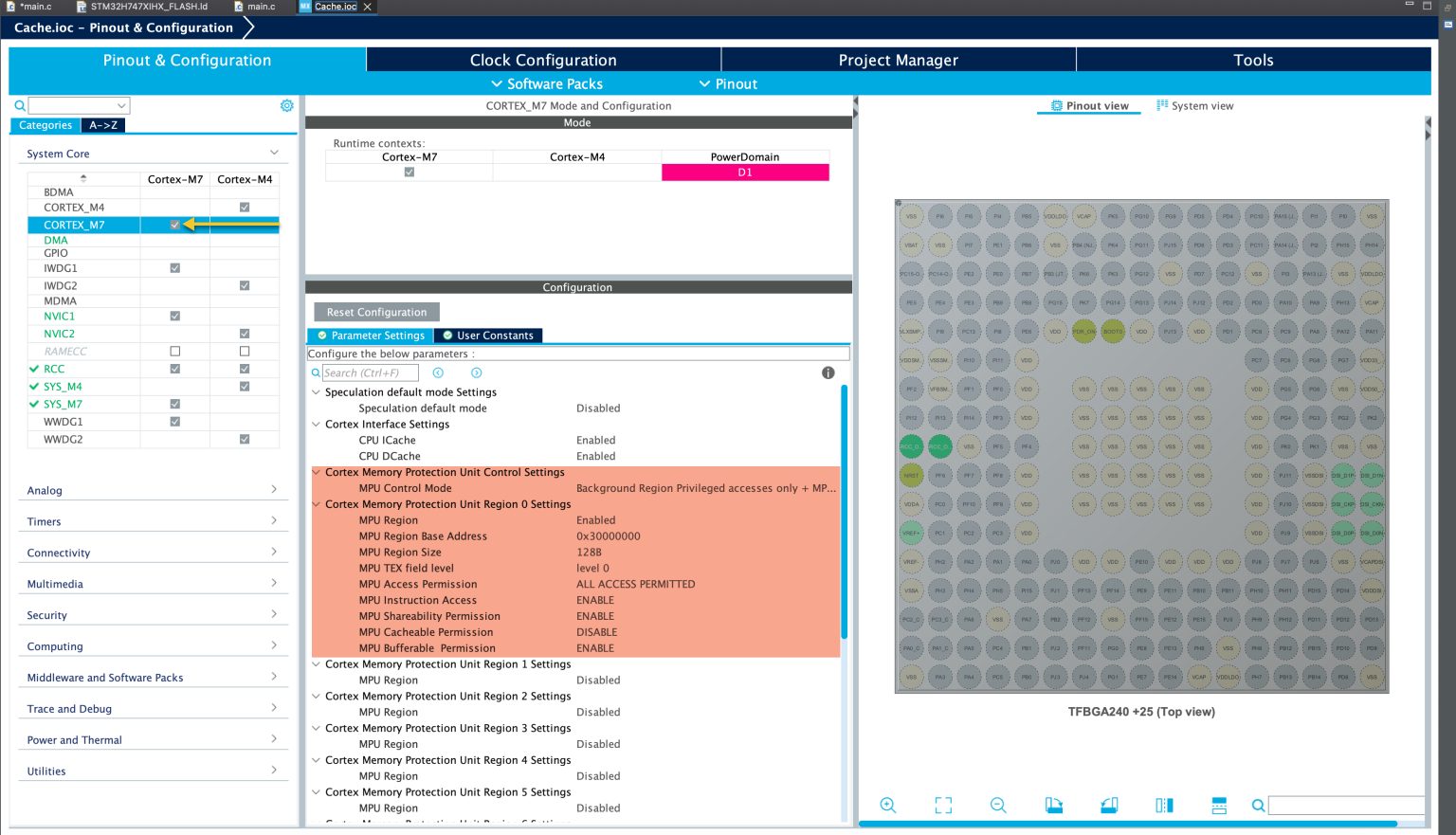 Cache in ARM Cortex M7: MPU Configuration – EmbeddedExpertIO