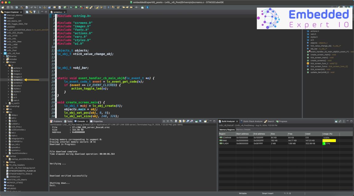 Create Custom UI with LvGL and EEZ Studio Part 2: UI communication – EmbeddedExpertIO