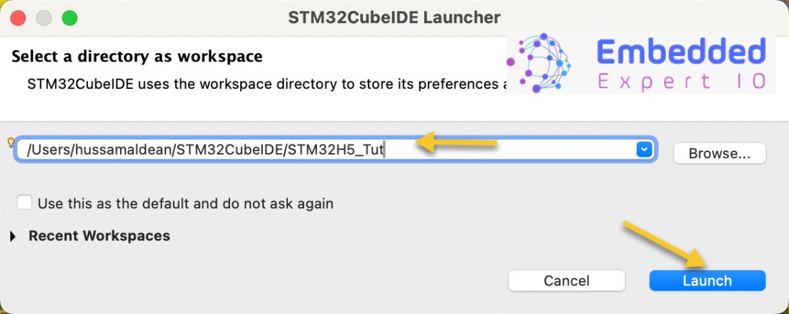Getting Started with STM32H5 ARM Cortex M33: Blinking LED – EmbeddedExpertIO