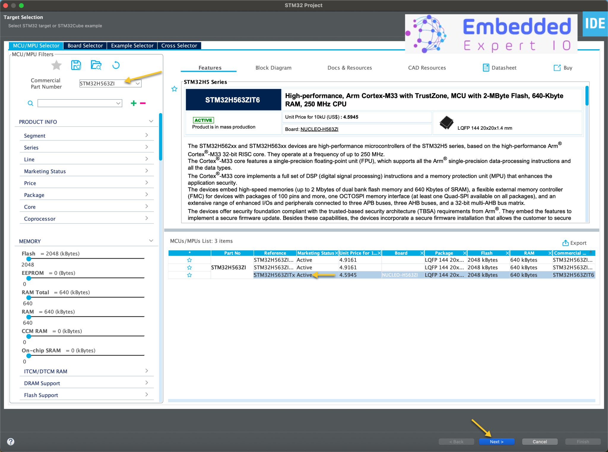Getting Started with STM32H5 ARM Cortex M33: Blinking LED – EmbeddedExpertIO