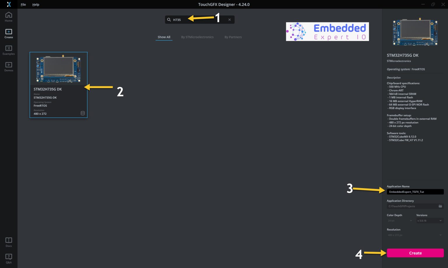 Getting Started with TouchGFX: LED Control – EmbeddedExpertIO