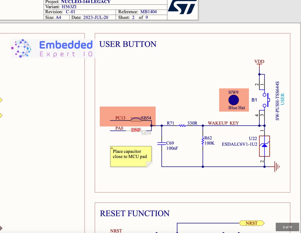 Getting Started With Stm32h5 Arm Cortex M33 Gpio Input Embeddedexpertio
