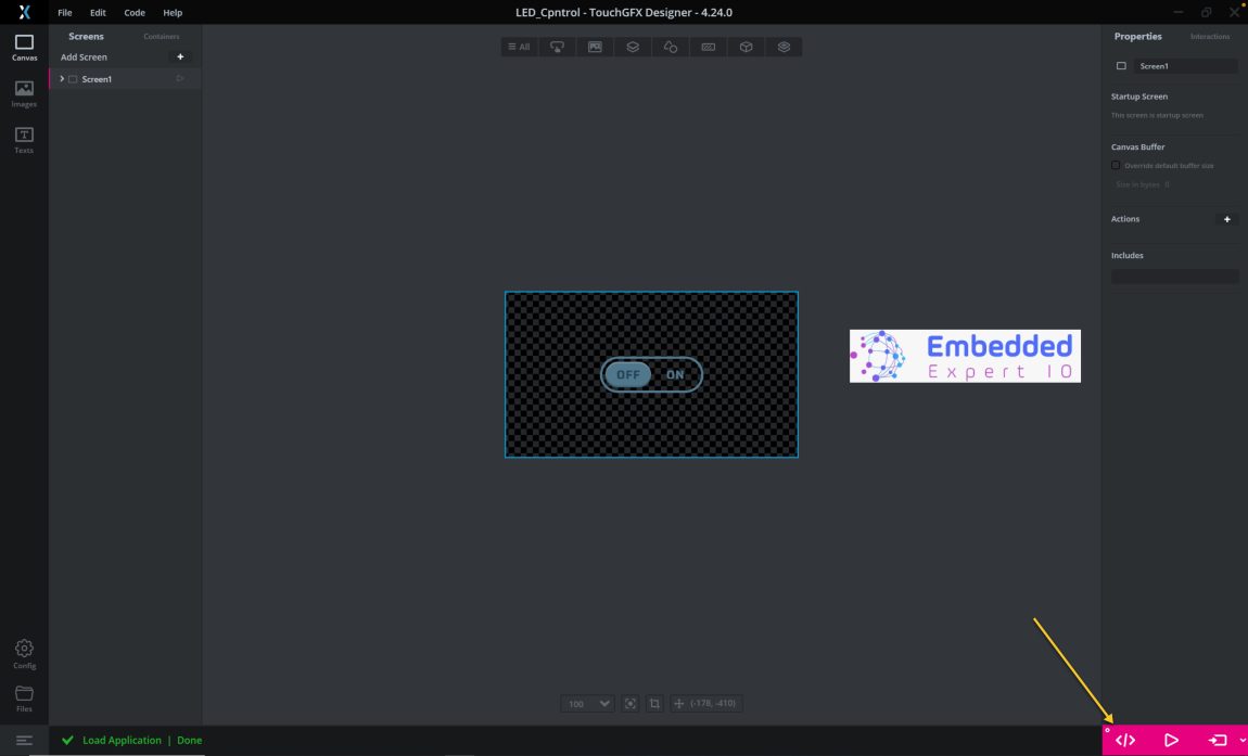 Getting Started with TouchGFX: LED Control – EmbeddedExpertIO