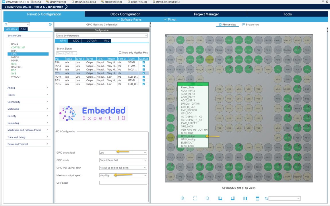 Getting Started with TouchGFX: LED Control – EmbeddedExpertIO