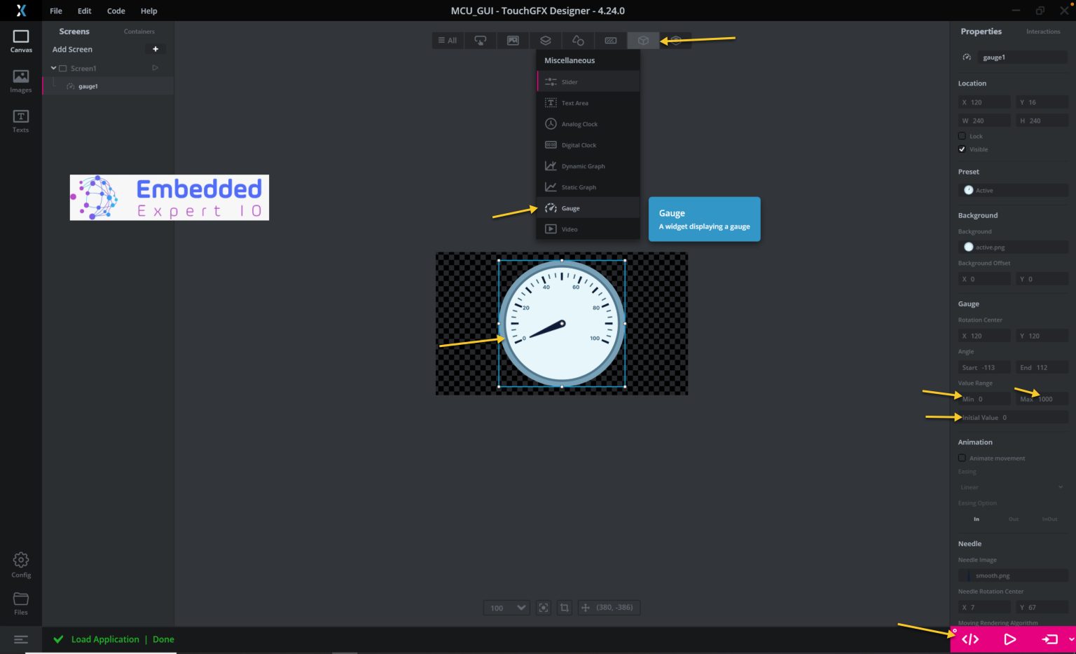 Getting Started with TouchGFX: Send Data to UI – EmbeddedExpertIO