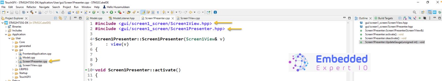 Getting Started with TouchGFX: Send Data to UI – EmbeddedExpertIO