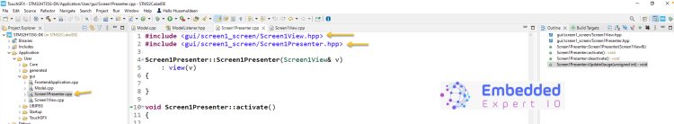 Getting Started with TouchGFX: Send Data to UI – EmbeddedExpertIO