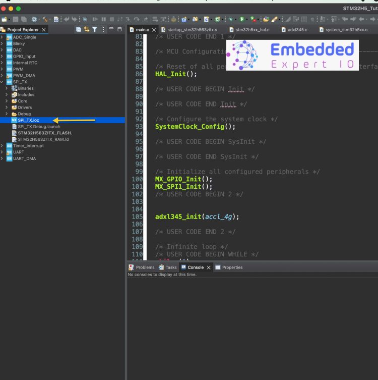 Getting Started With Stm32h5 Arm Cortex M33 Spi In Tx With Dma Embeddedexpertio 