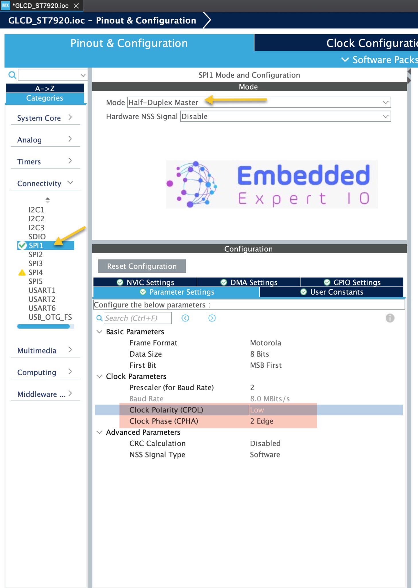 Interfacing the 128×64 ST7920 GLCD with STM32F4 via SPI – Part 1 ...