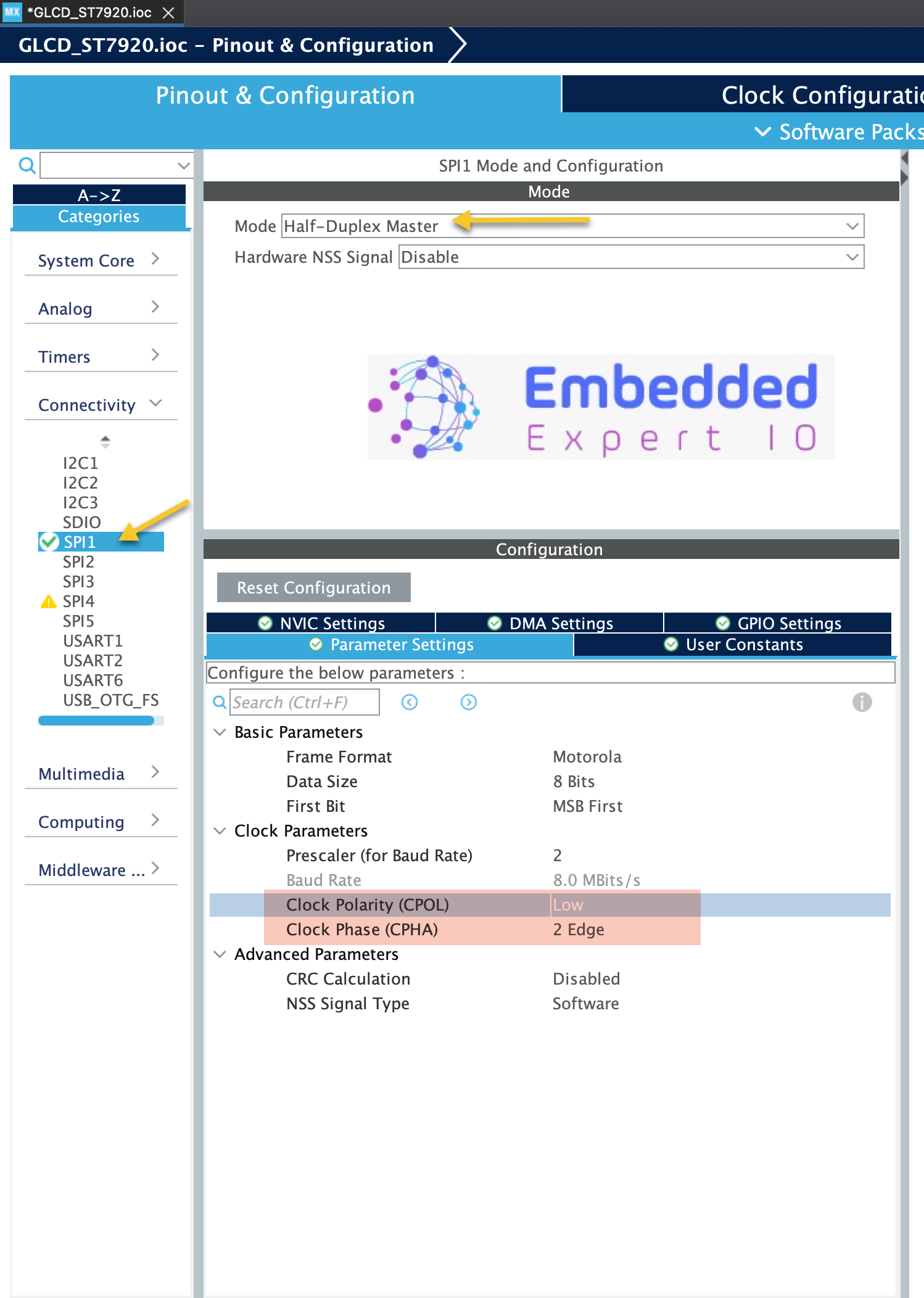 Interfacing the 128×64 ST7920 GLCD with STM32F4 via SPI – Part 1 ...