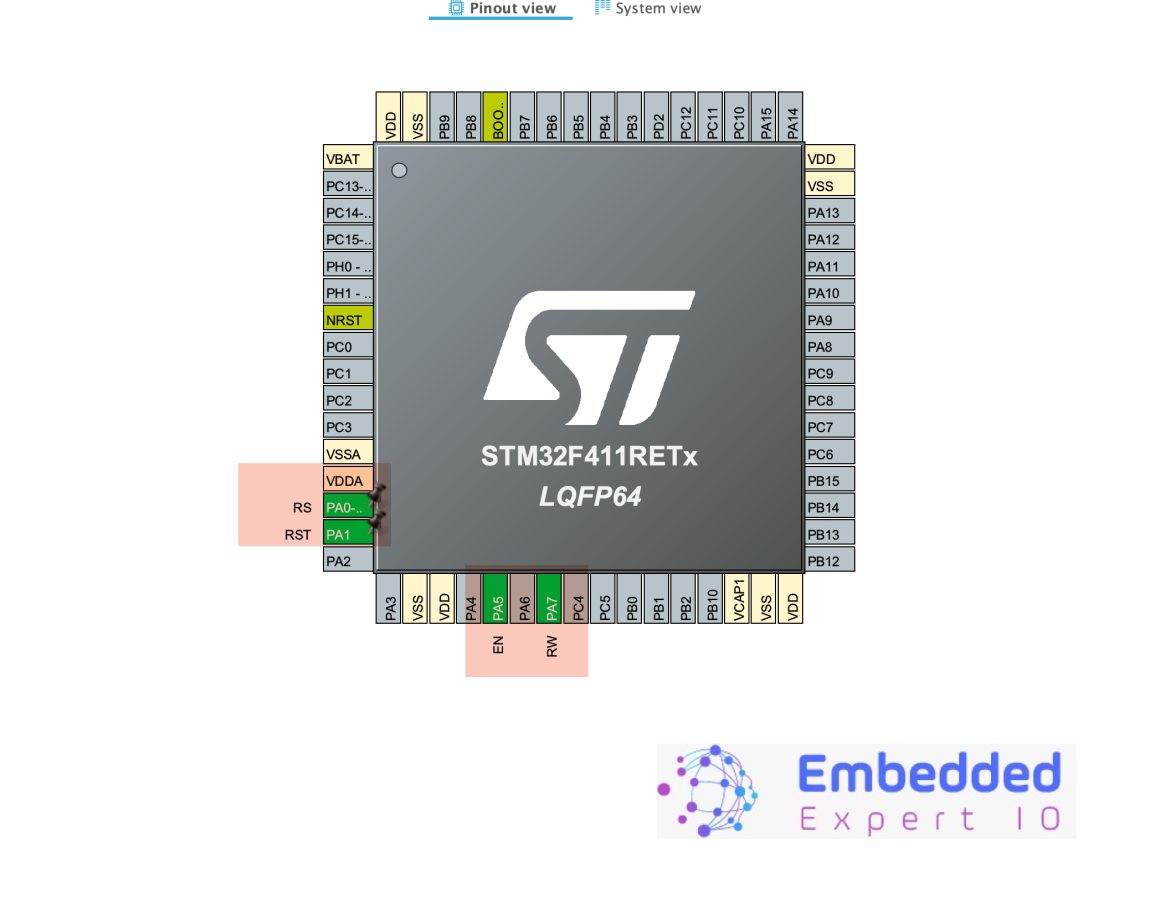 Interfacing the 128×64 ST7920 GLCD with STM32F4 via SPI – Part 1: Introduction, Connection, and ...
