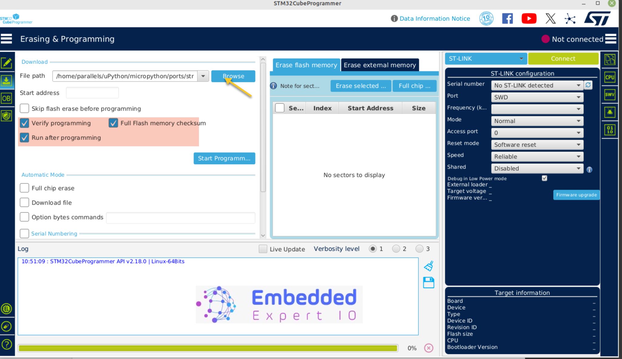 How to Compile and Flash micropython for STM32F411 Nucleo-64 Boards – EmbeddedExpertIO