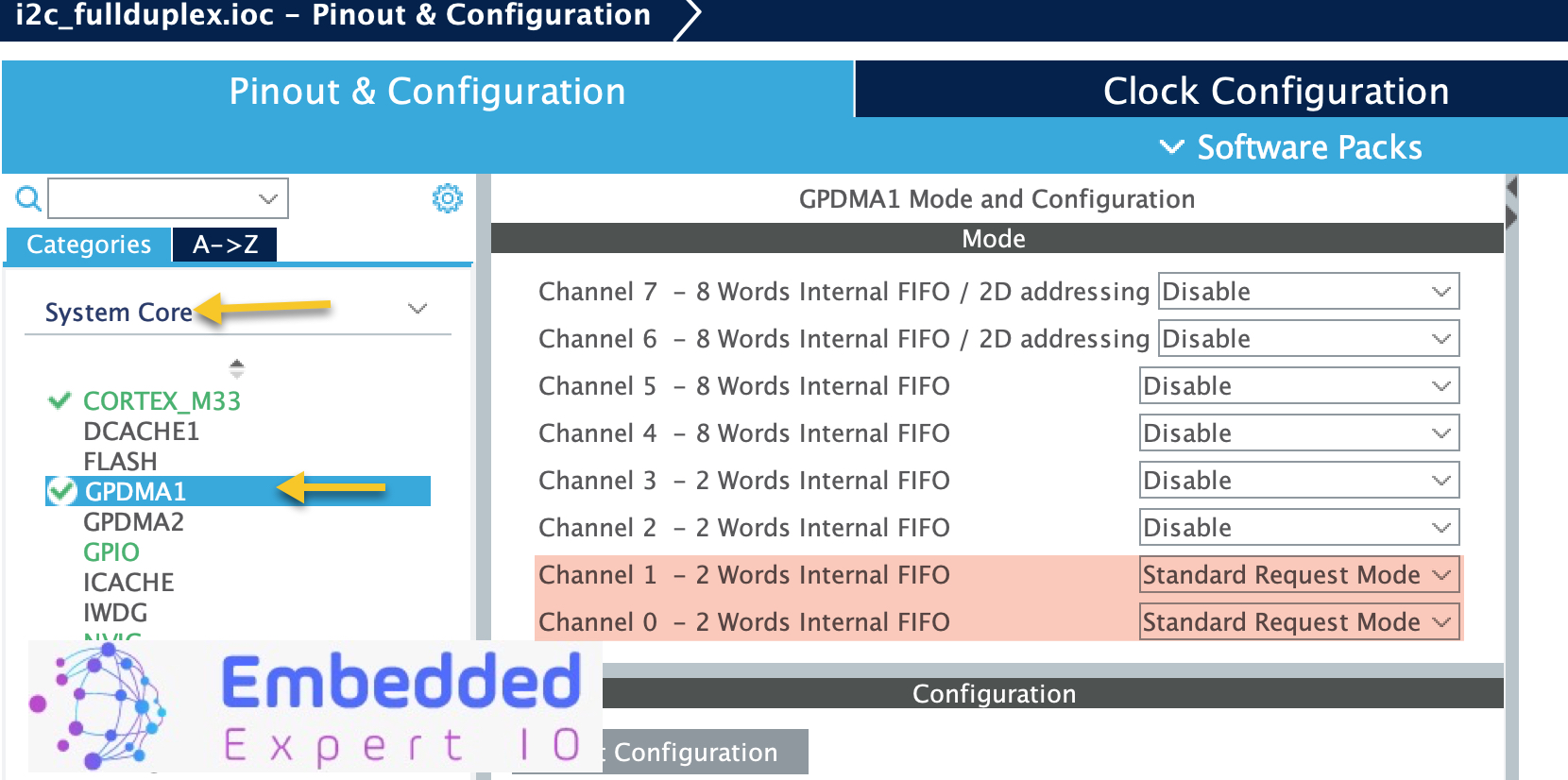 Getting Started with STM32H5 ARM Cortex M33: I2C in DMA Mode – EmbeddedExpertIO