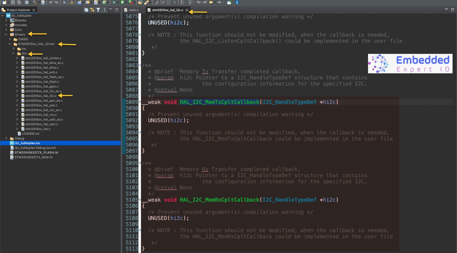 Getting Started with STM32H5 ARM Cortex M33: I2C in DMA Mode – EmbeddedExpertIO