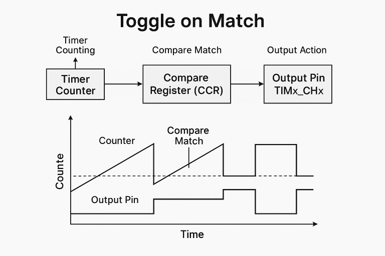 STM32 Timers Applications: Output Compare Mode – EmbeddedExpertIO