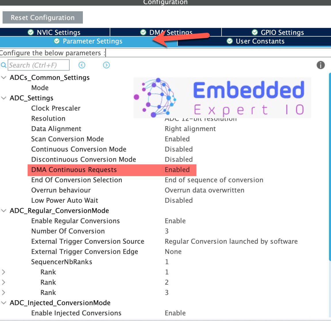 STM32 ADC Application Part 4: Read Multiple Channels Using Interrupt and DMA – EmbeddedExpertIO
