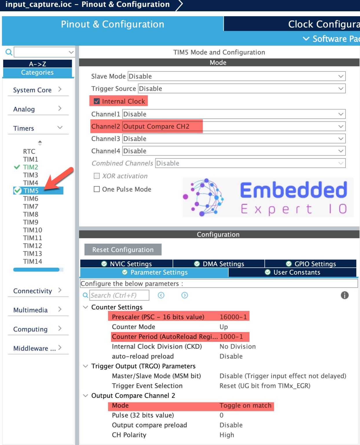 STM32 Timers Applications: Input capture – EmbeddedExpertIO