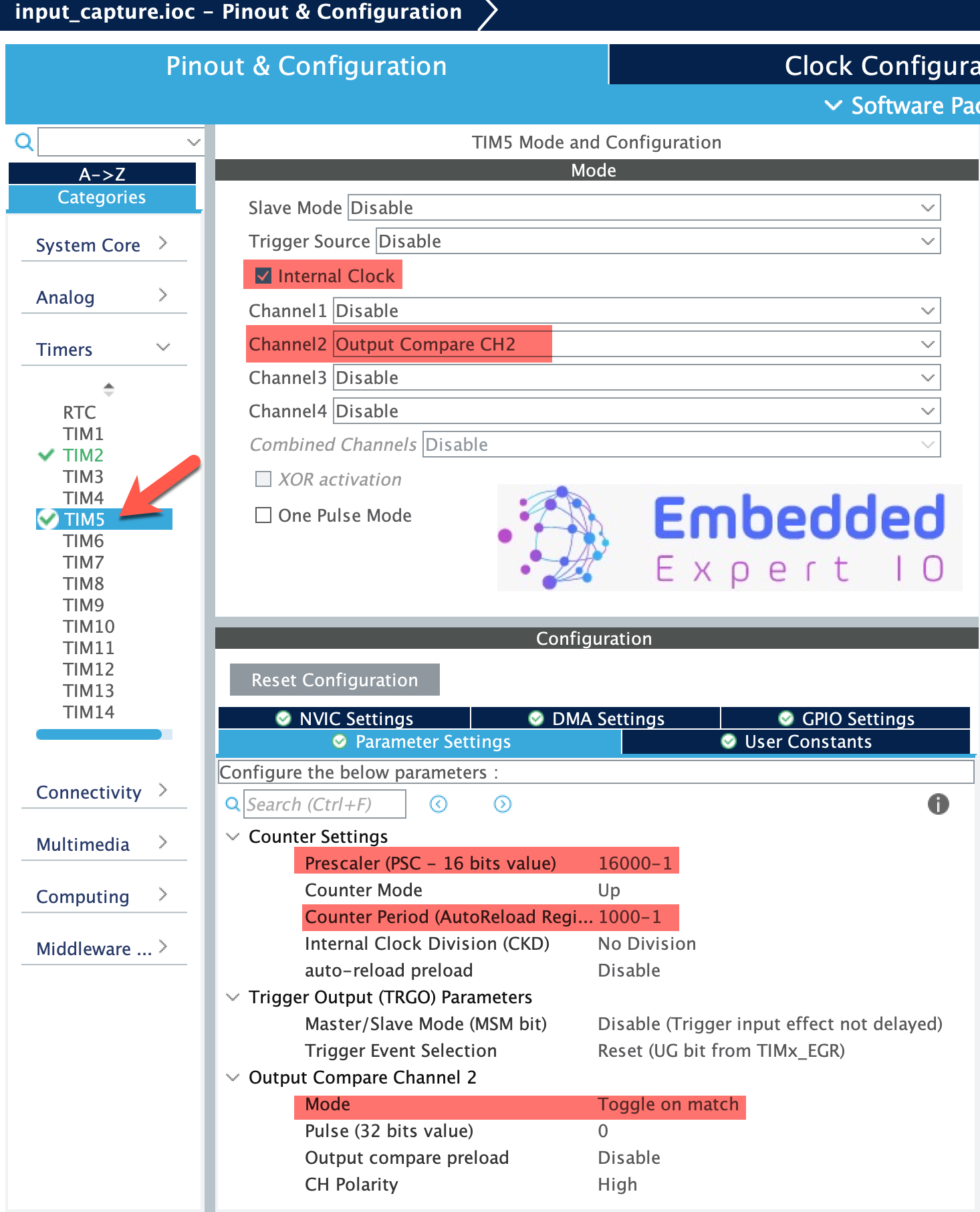 STM32 Timers Applications: Input capture – EmbeddedExpertIO