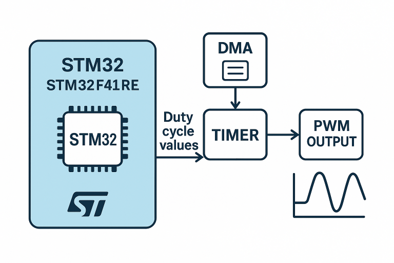 Stm32 Timers Applications Pwm Output Using Dma Embeddedexpertio
