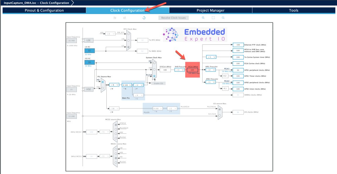 Stm32 Timers Applications Input Capture Using Dma Measure Frequency