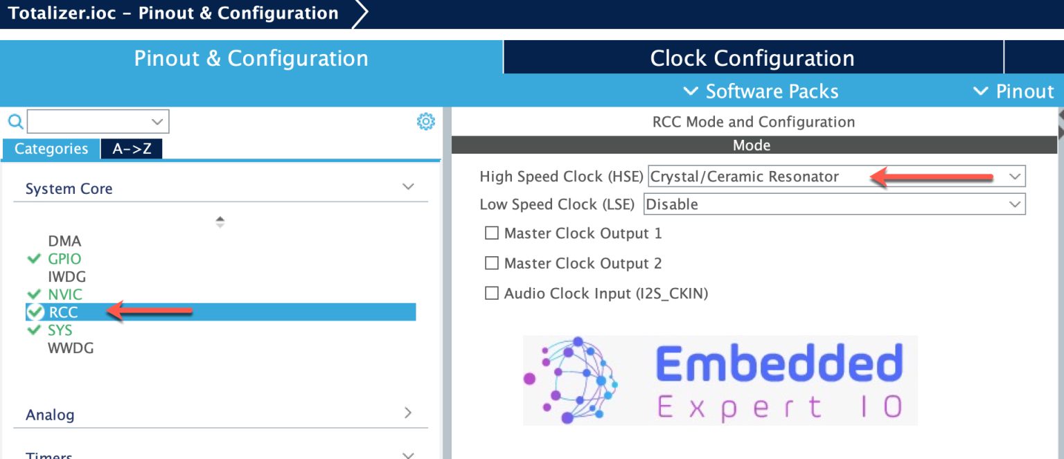 STM32 Timers Applications: External Trigger as Totalizer – EmbeddedExpertIO