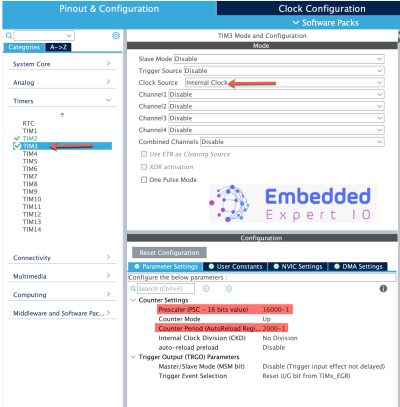STM32 Timers Applications: Timer Interrupt – EmbeddedExpertIO