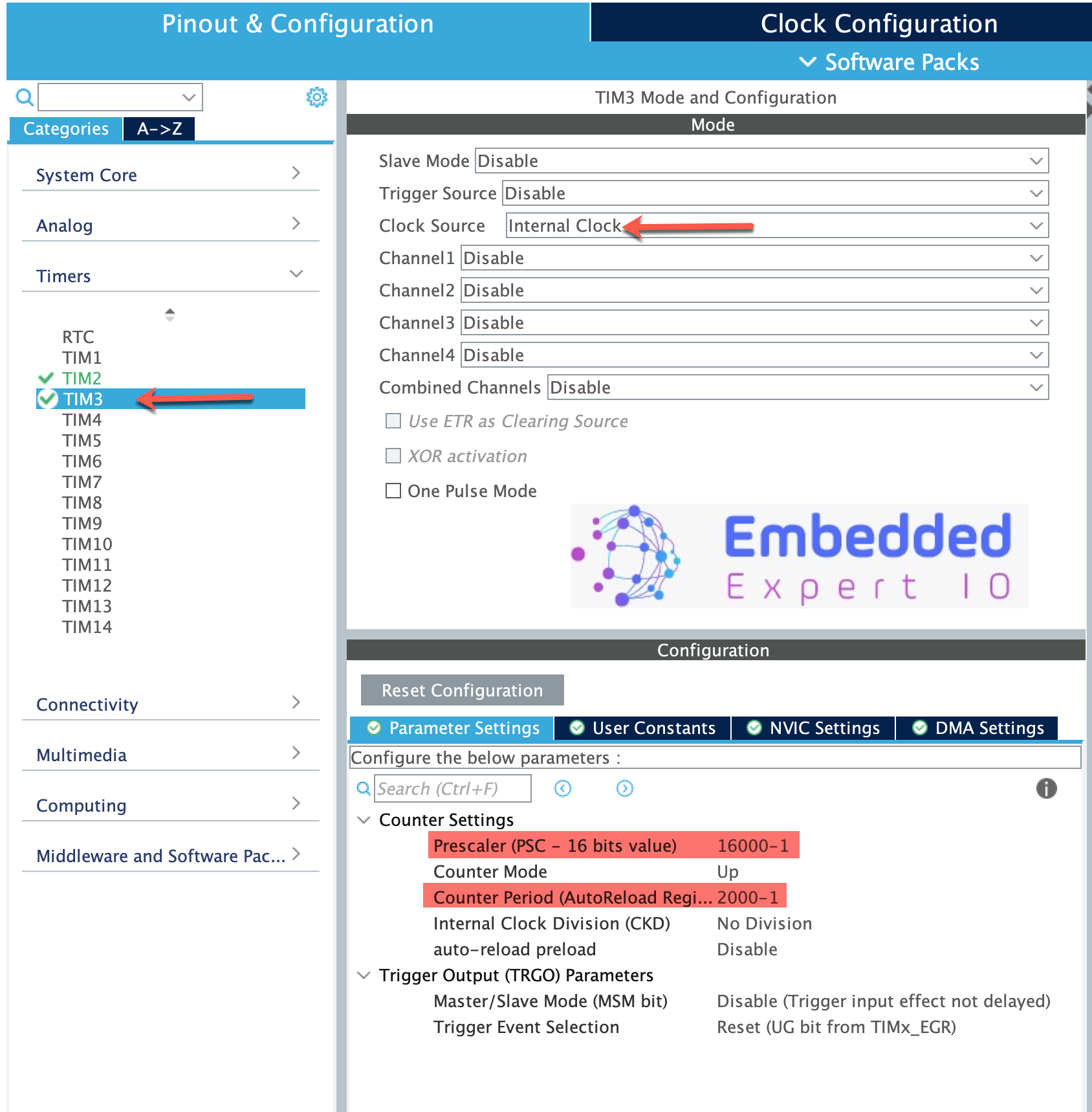 STM32 Timers Applications: Timer Interrupt – EmbeddedExpertIO