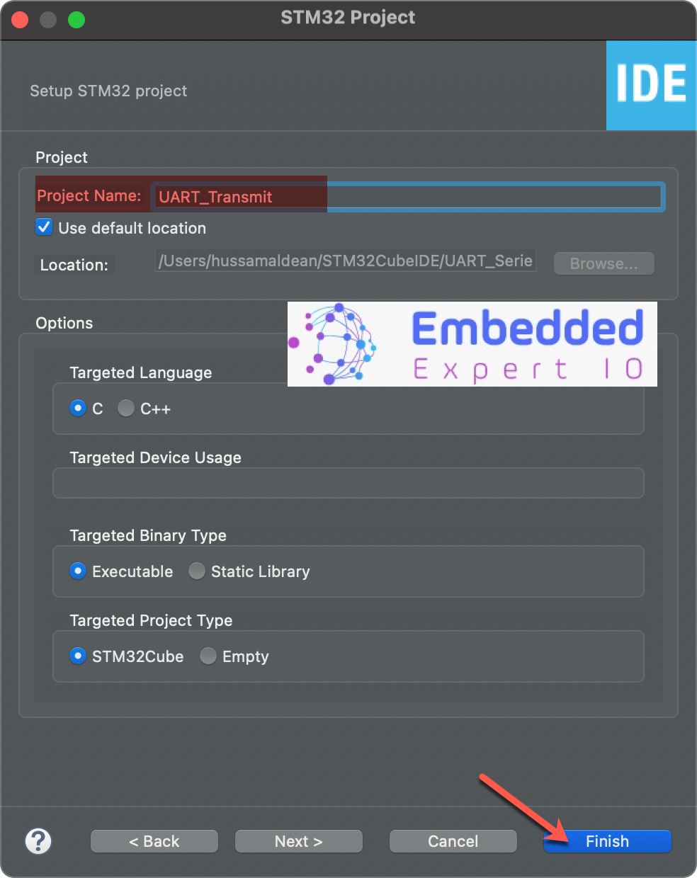 STM32 UART Part 1: Configuration and Sending Data – EmbeddedExpertIO