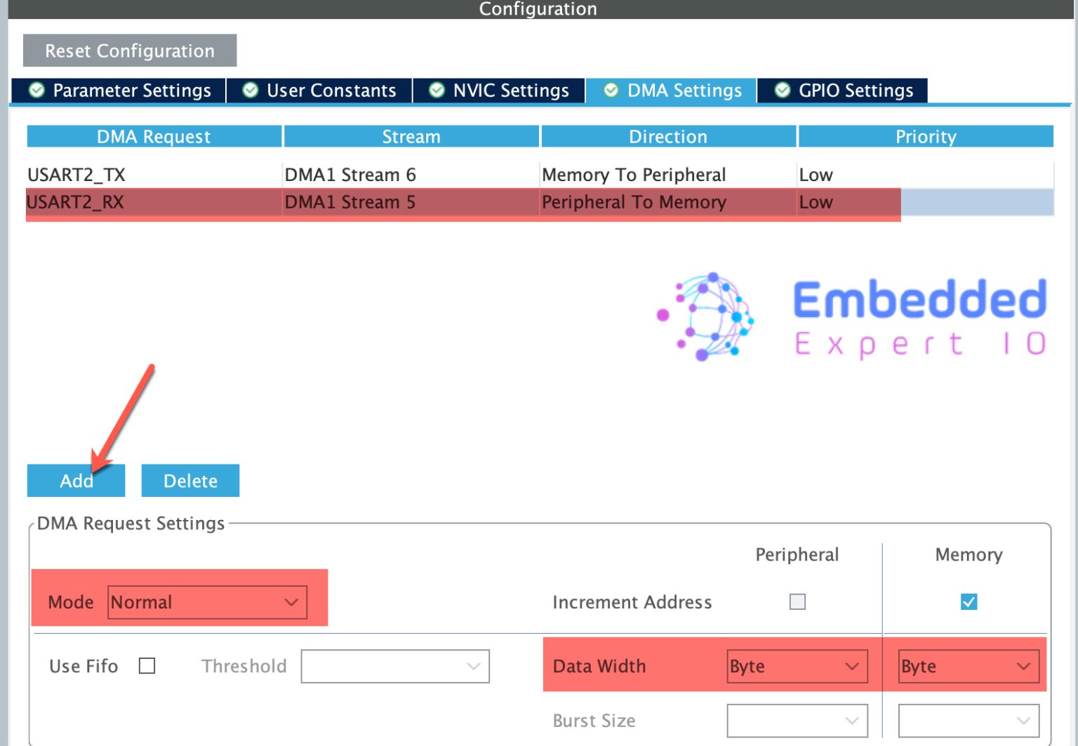 STM32 UART Part 5: Receive Unknown Length Using DMA – EmbeddedExpertIO