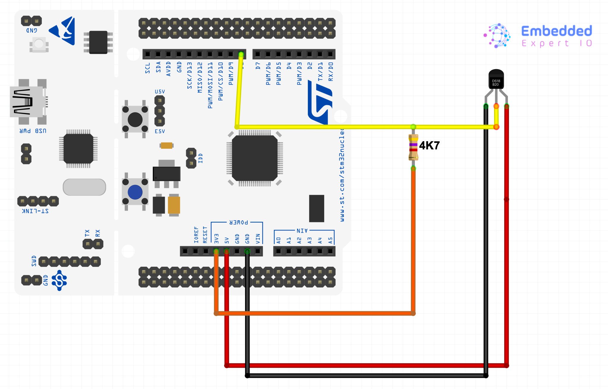 STM32 UART Part 8.1: 1- Wire DS18B20 Temperature Sensor – Introduction and setup – EmbeddedExpertIO