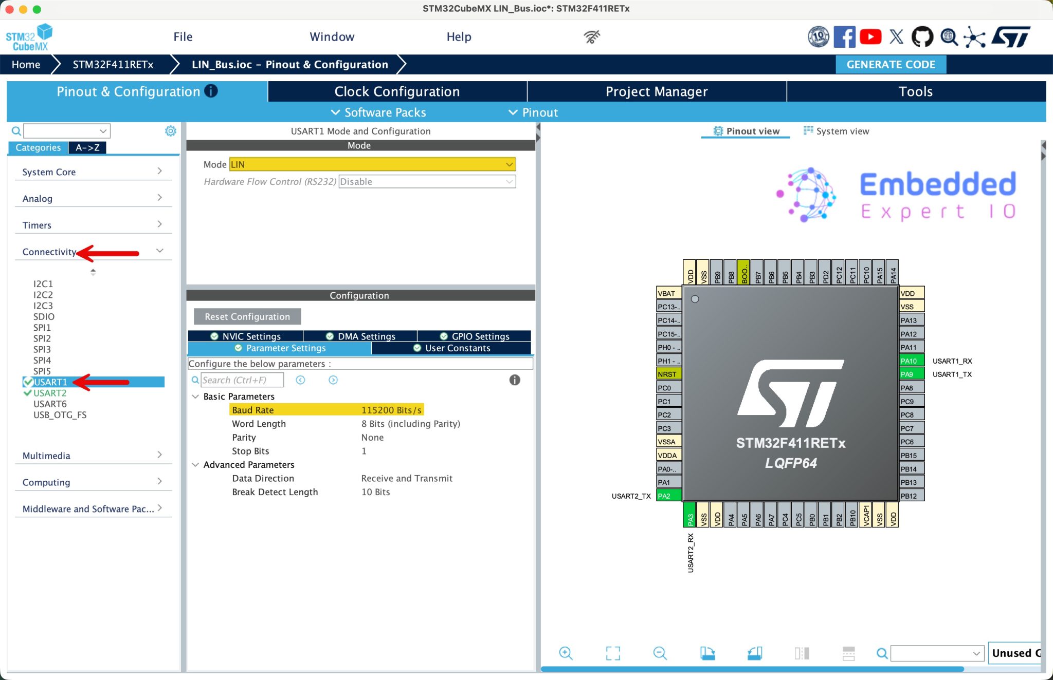 [Revised]STM32 UART Part 8: LIN Bus Introduction and Sending Data ...