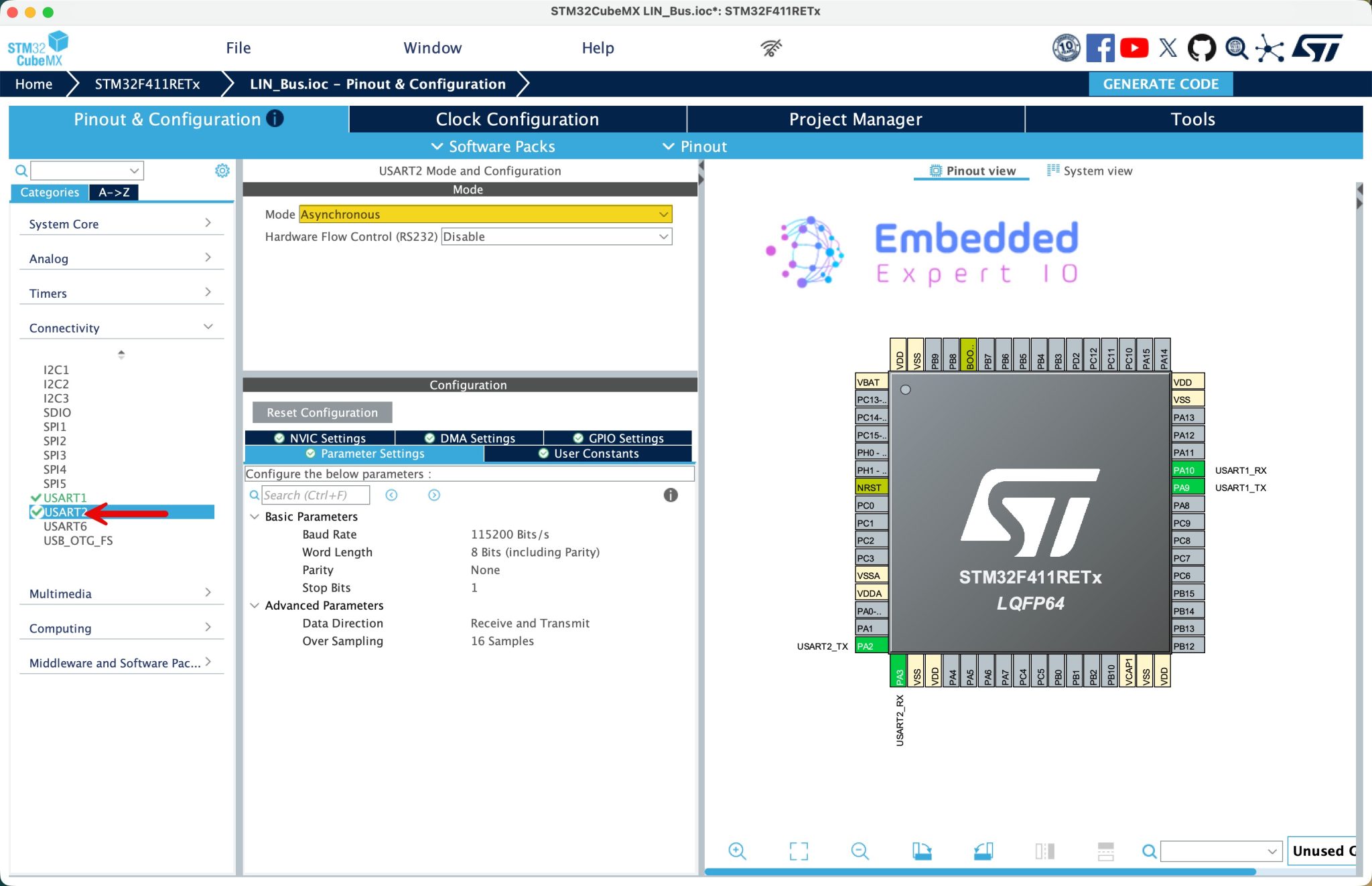 [Revised]STM32 UART Part 8: LIN Bus Introduction and Sending Data – EmbeddedExpertIO